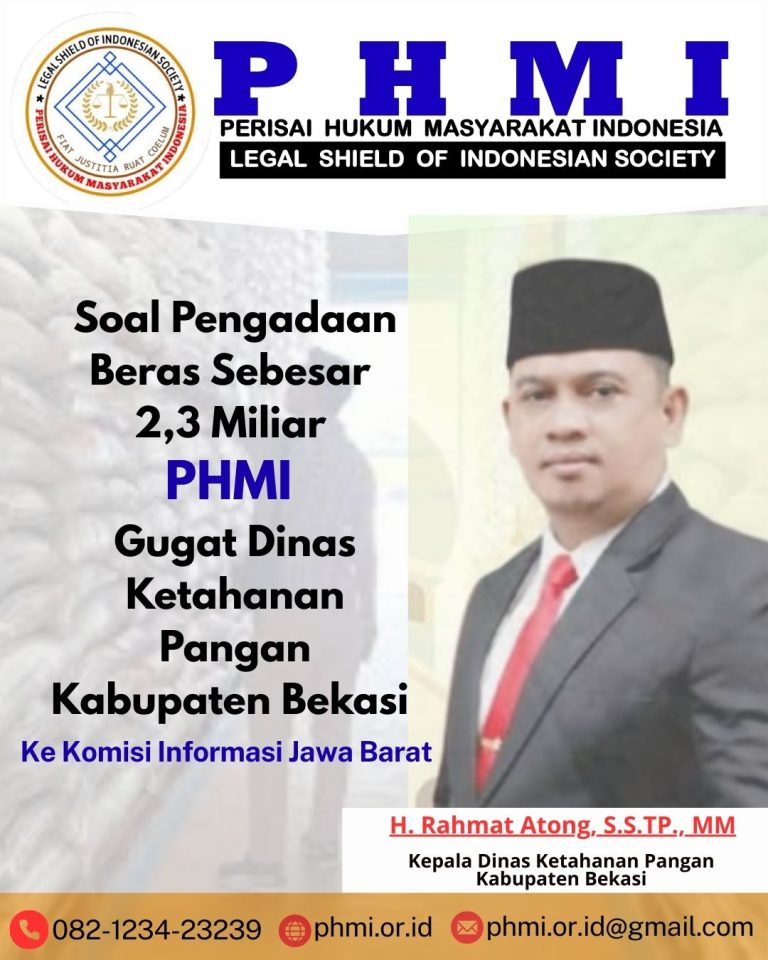 Soal Pengadaan Beras Sebesar 2,3 Miliar PHMI Gugat Dinas Ketahanan ...